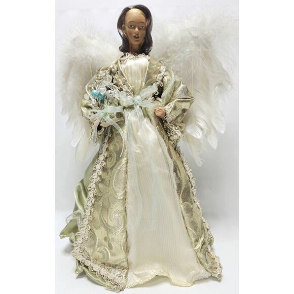 Decor | Holiday | Vintage African American Angel Wharp Christmas Tree ...